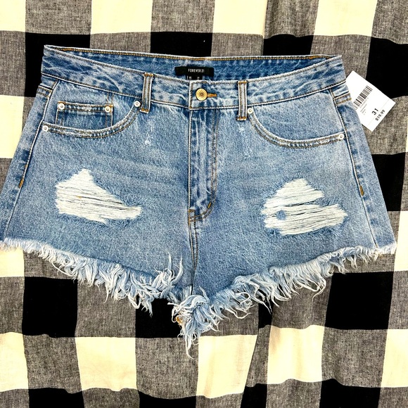 Forever 21 | Shorts | Nwt Forever 2 Jean Shorts Size 31 Light ...